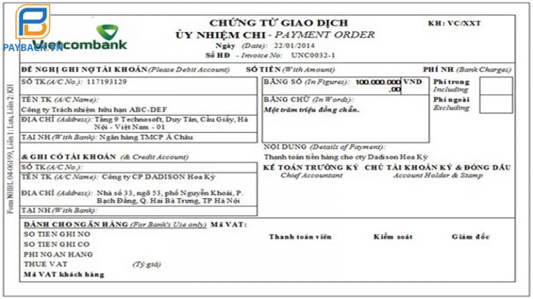 Bill chuyển tiền Vietcombank và cách tạo bill nhanh nhất